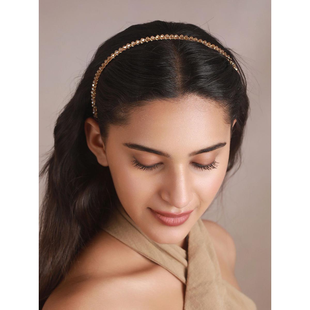 Buy Priyaasi Multi-Color Stone Gold-Plated Hair Band Set of 6 Online