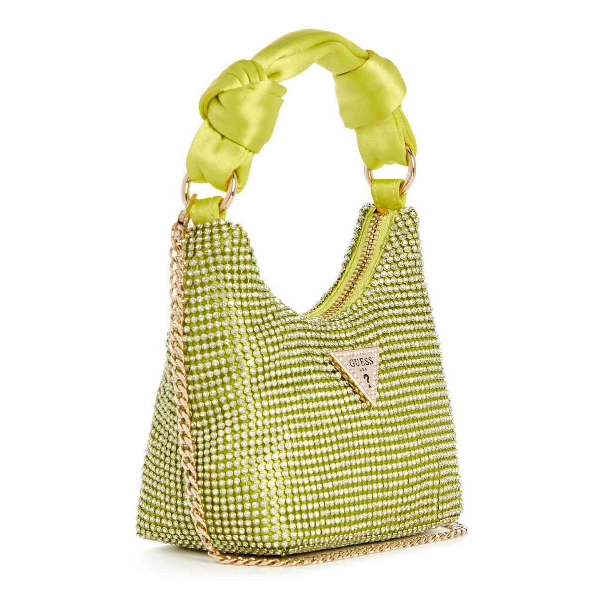 Buy Guess Women'S Stone Green Aluminium Lua Mini Hobo Bag Online