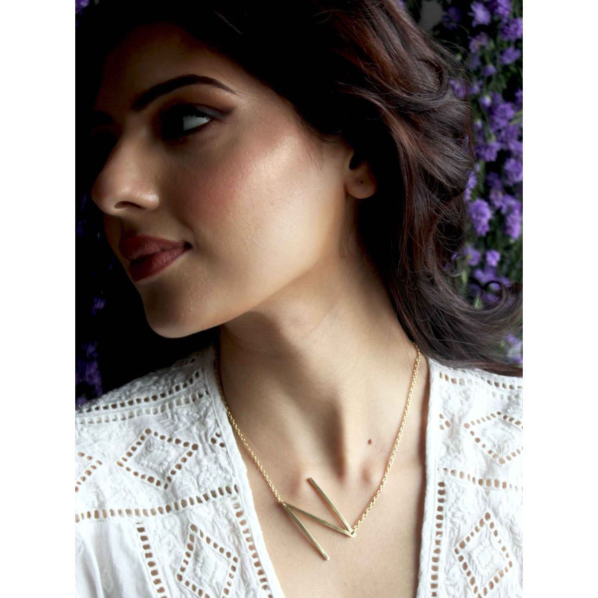 Tipsyfly Slanted Alphabet Necklace-Letter N: Buy Tipsyfly Slanted ...