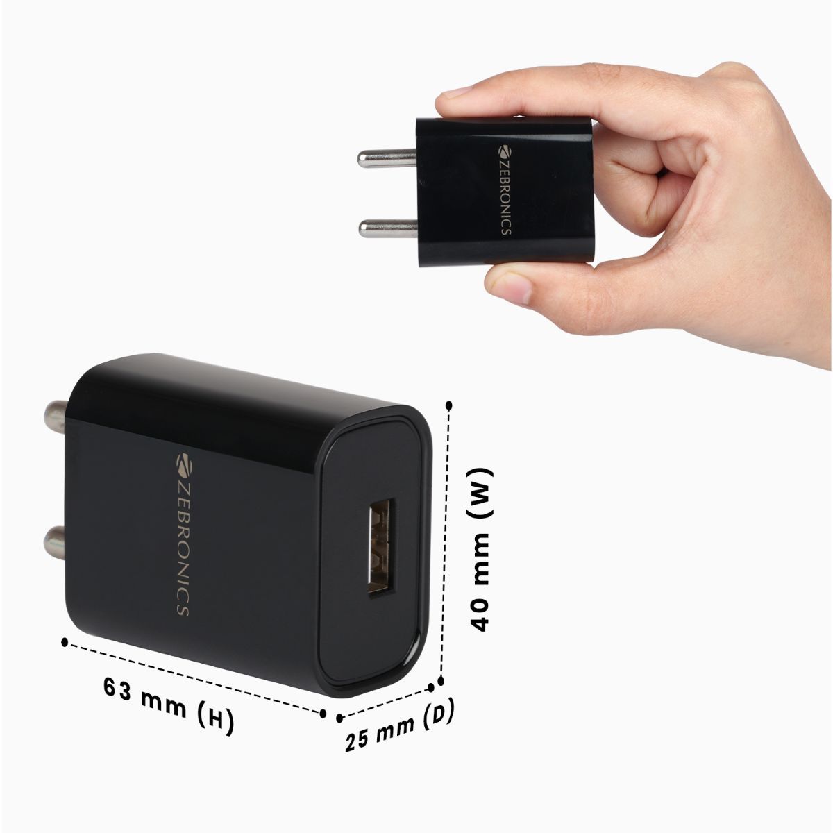 Buy Zebronics Zeb-ma5211 Usb Charger Adapter Micro Usb Fast Charge, For ...