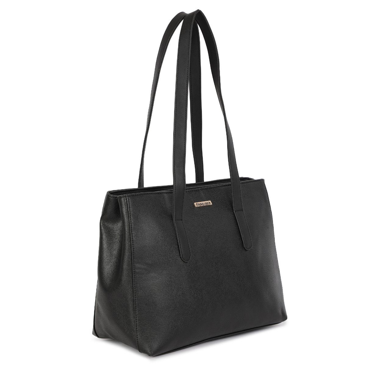 Buy Fastrack Jet Black Spacious Tote Bag for Women Online