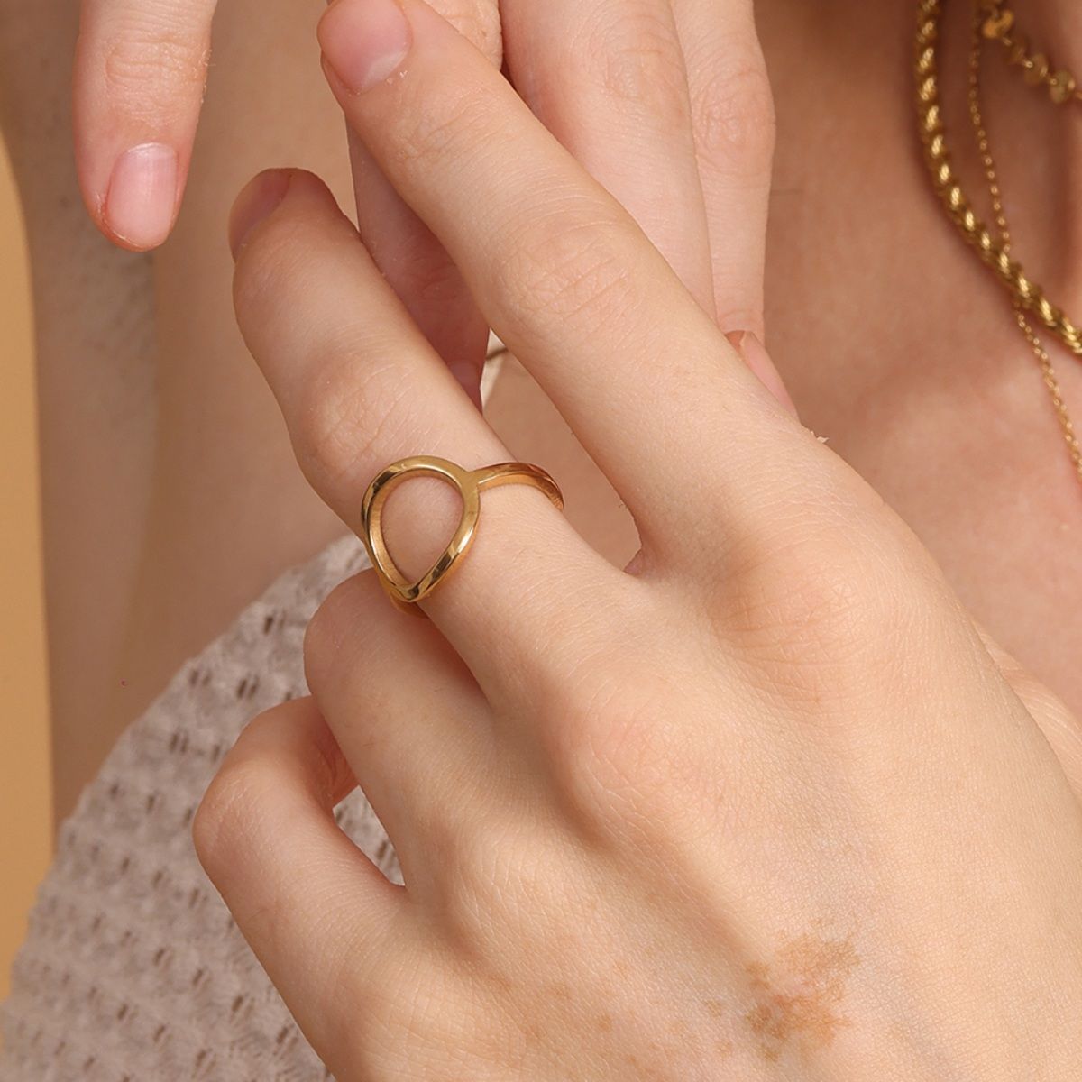 Palmonas 18k Gold Plated Vintage Geometric Ring for Women: Buy Palmonas ...