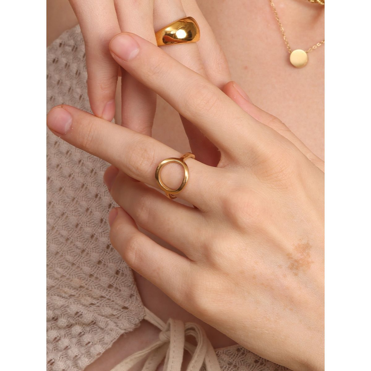 Palmonas 18k Gold Plated Vintage Geometric Ring for Women: Buy Palmonas ...