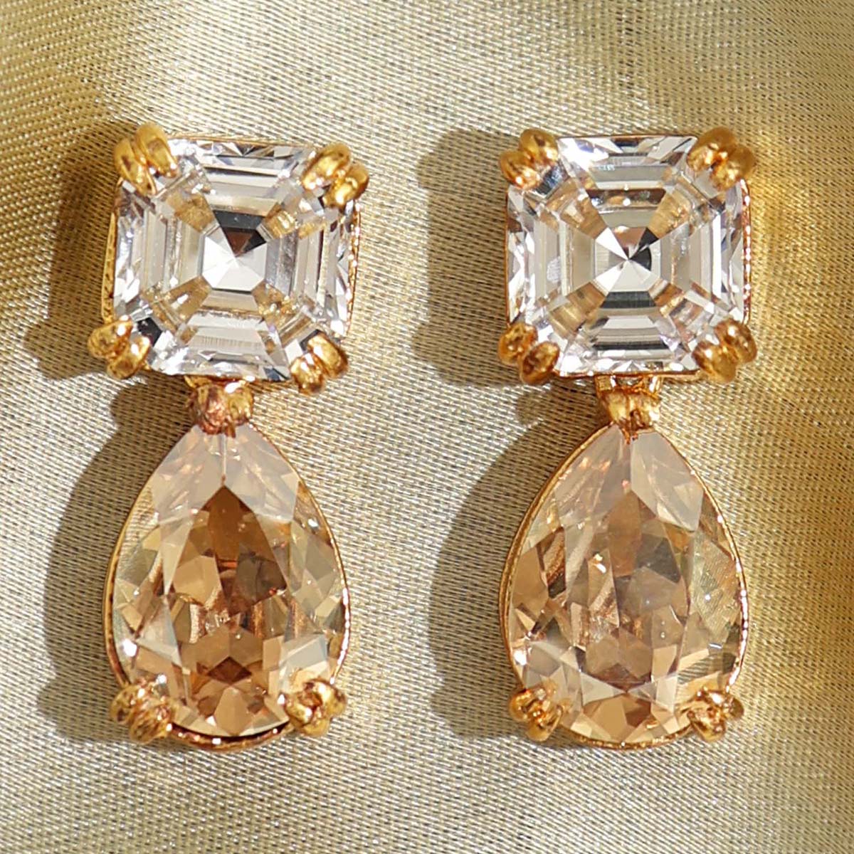 Pipa Bella by Nykaa Fashion Dangler Earrings Brass 18k Gold Plated Base ...