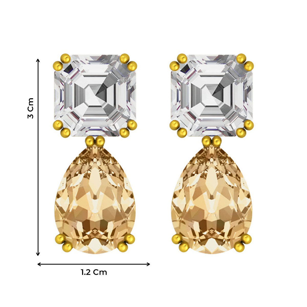 Pipa Bella by Nykaa Fashion Dangler Earrings Brass 18k Gold Plated Base ...