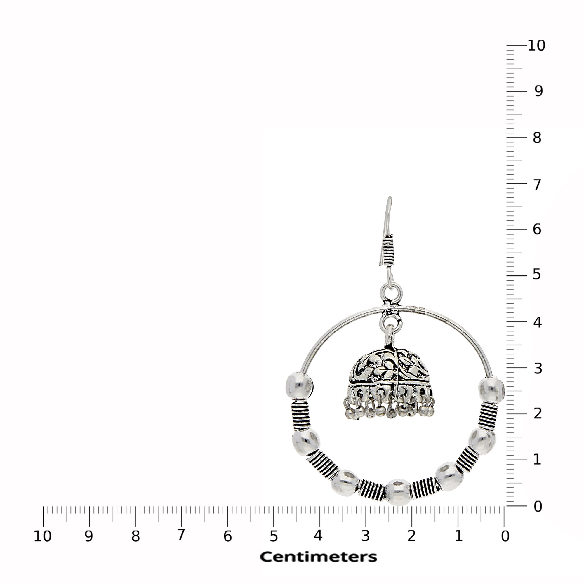 Anika's Creation Traditional German Silver Designer Jhumki Earring: Buy ...