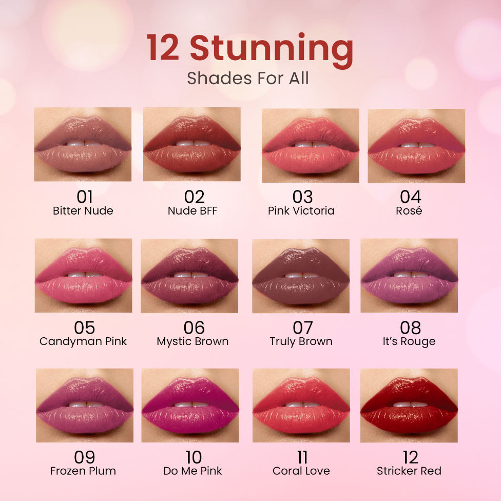 Buy Swiss Beauty My Shine High Pigmented & Long-Lasting Lipstick ...