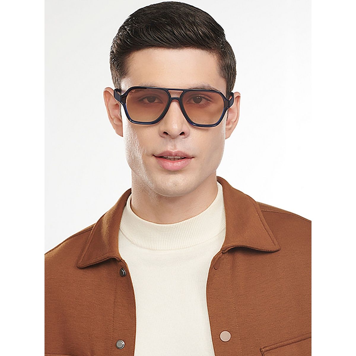 Buy Vincent Chase by Lenskart Blue Large Square Sunglasses With ...