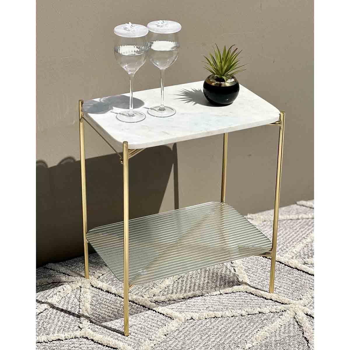 Buy Mason Home Luna Marble Side Table Online