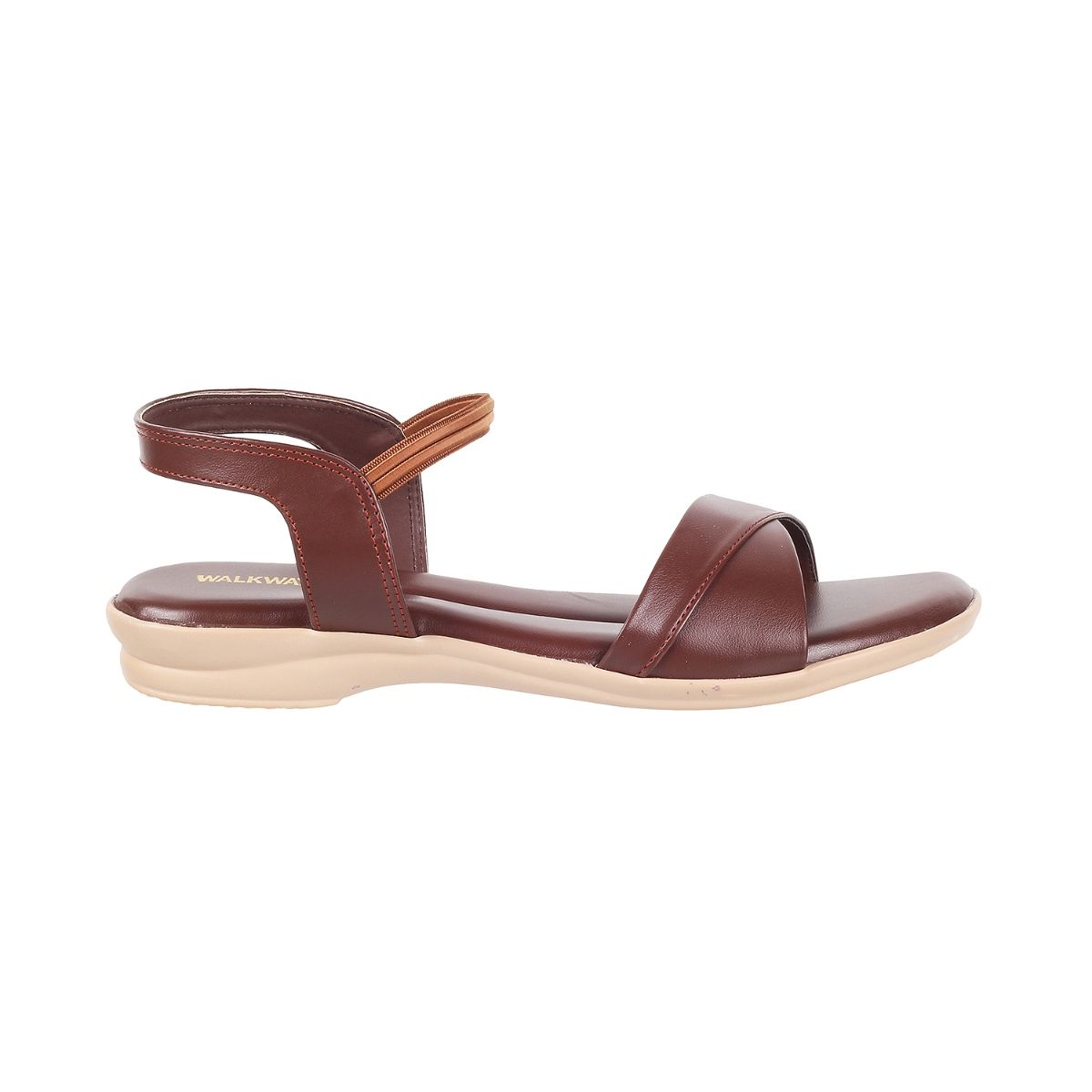 Buy Walkway Tan Solid/plain Sandals Online
