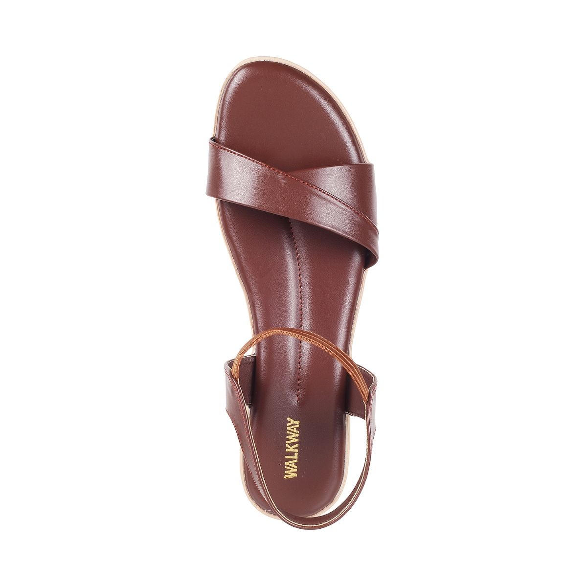Buy Walkway Tan Solid/plain Sandals Online