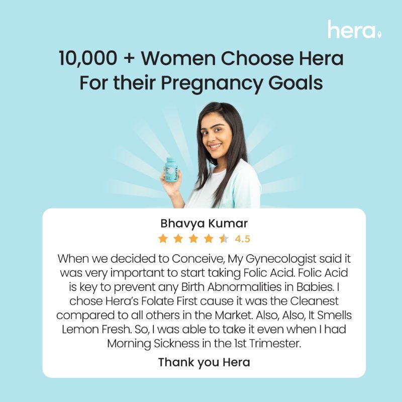 Buy Hera - Folate First - Pregnancy Supplement for a Healthy Pregnancy ...