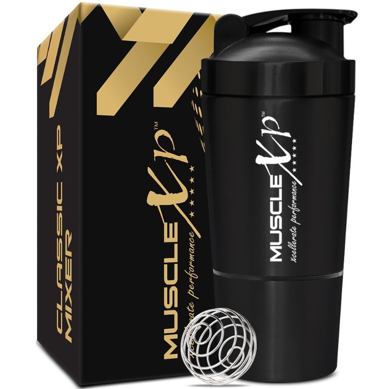 MuscleXP Gym Shaker Classic XP Mixer Stainless Steel Shaker Blender ...