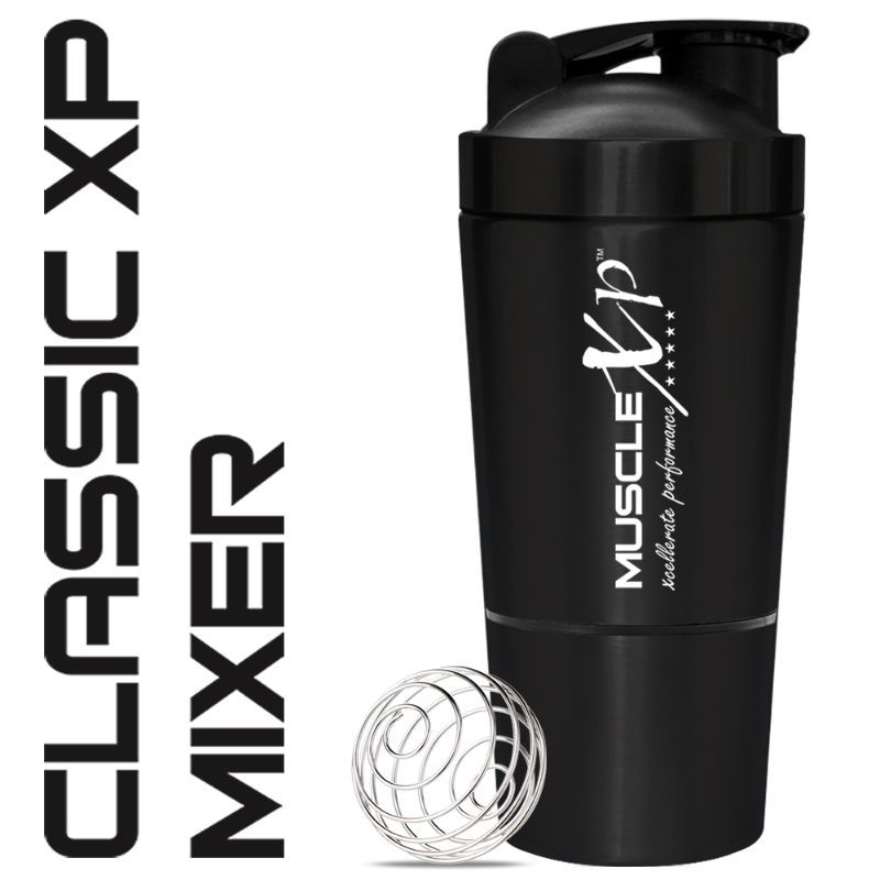 MuscleXP Gym Shaker Classic XP Mixer Stainless Steel Shaker Blender ...