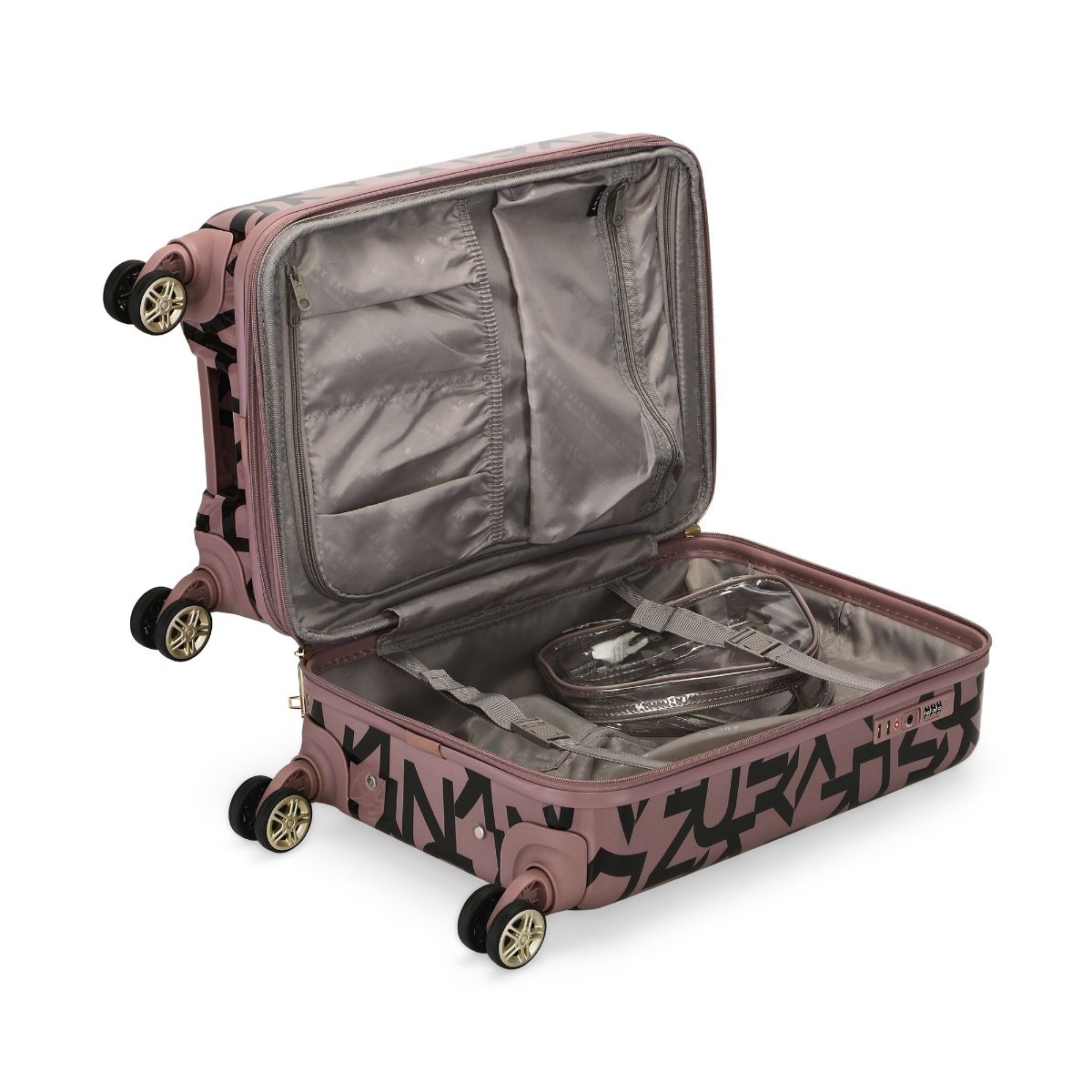 Buy DKNY Deco Signature Range French Pink Color Hard Cabin Luggage Online