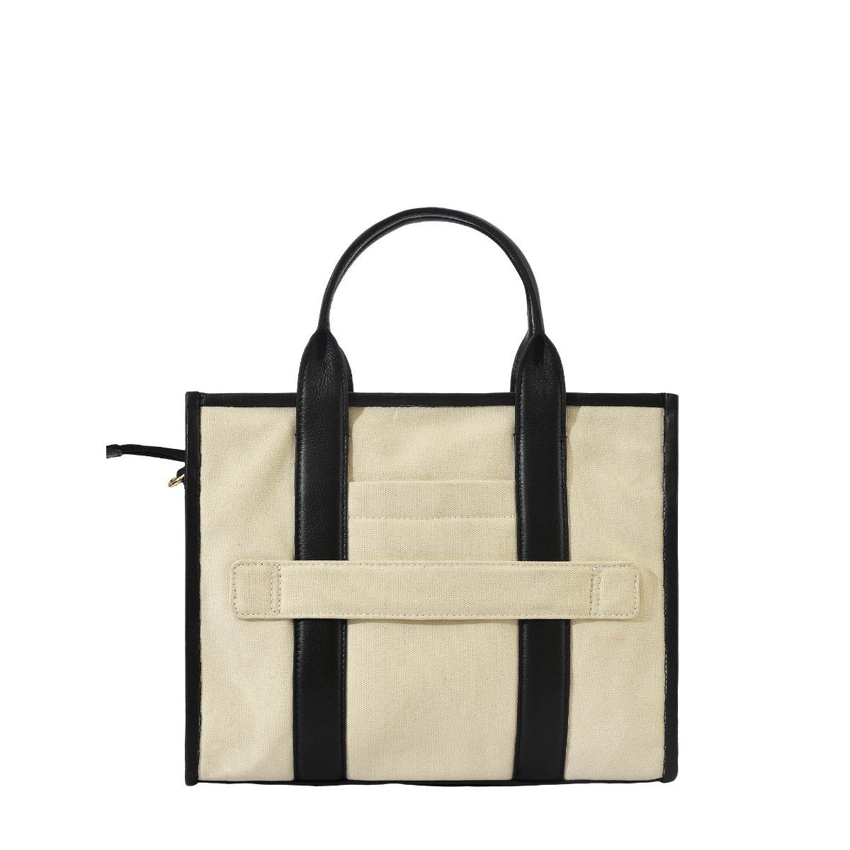Buy Eske Ivory Black Solid Leather Tote Bag for Women Online