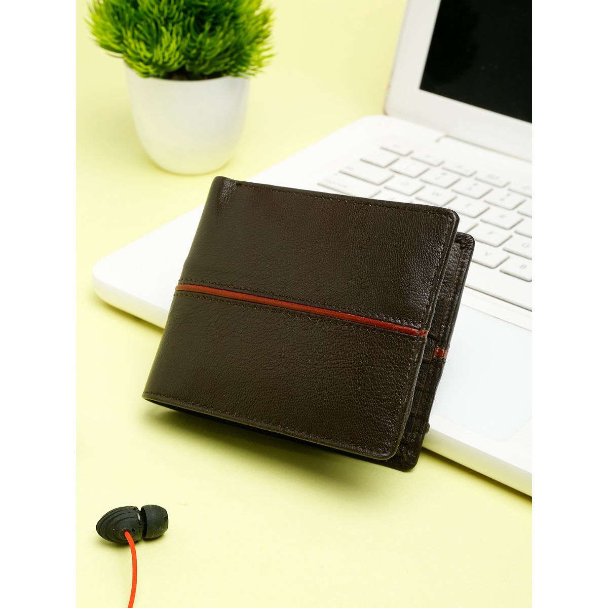 Teakwood Men Brown Solid Genuine Leather Two Fold Wallet: Buy Teakwood ...