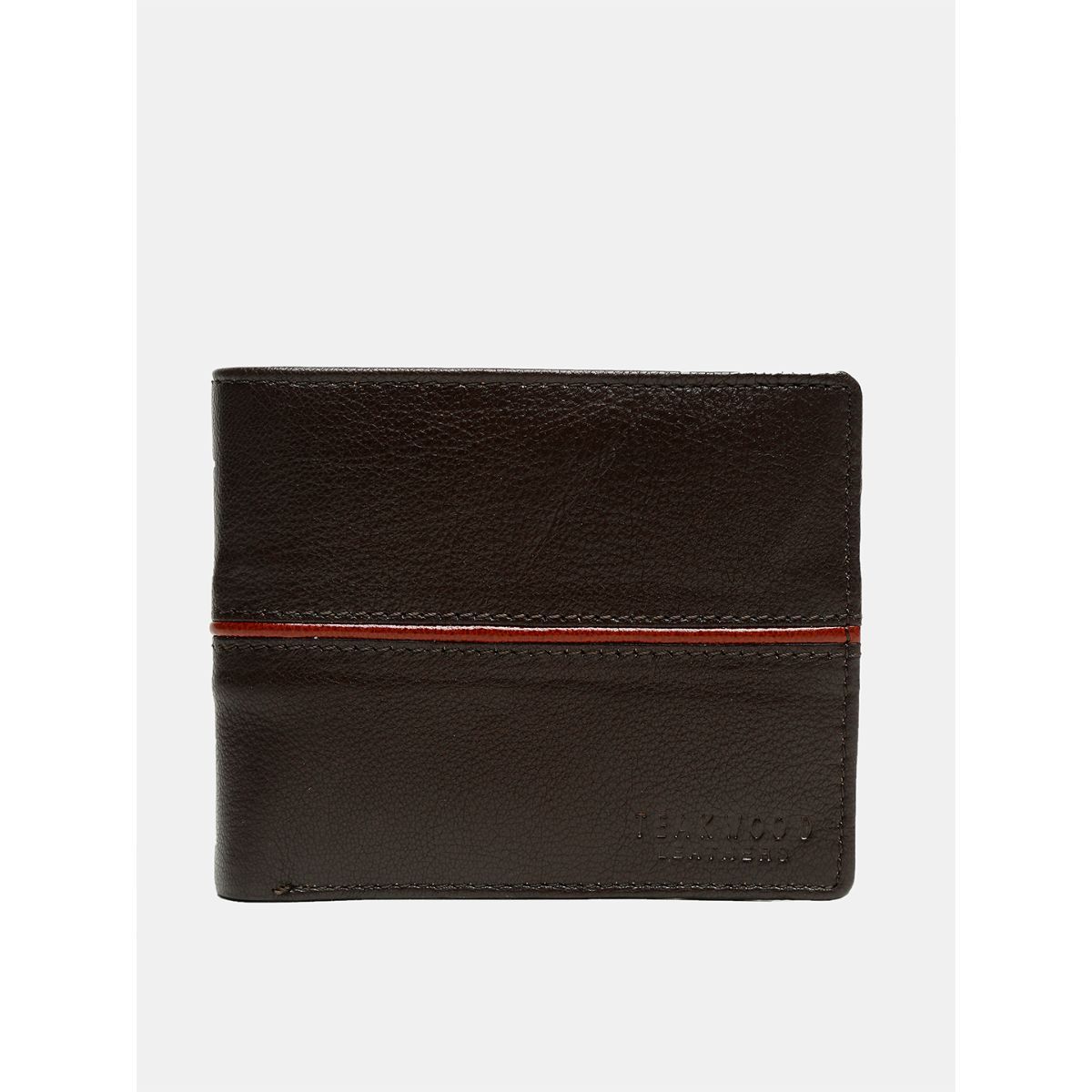 Teakwood Men Brown Solid Genuine Leather Two Fold Wallet: Buy Teakwood ...