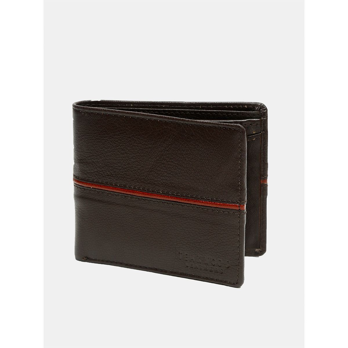 Teakwood Men Brown Solid Genuine Leather Two Fold Wallet: Buy Teakwood ...