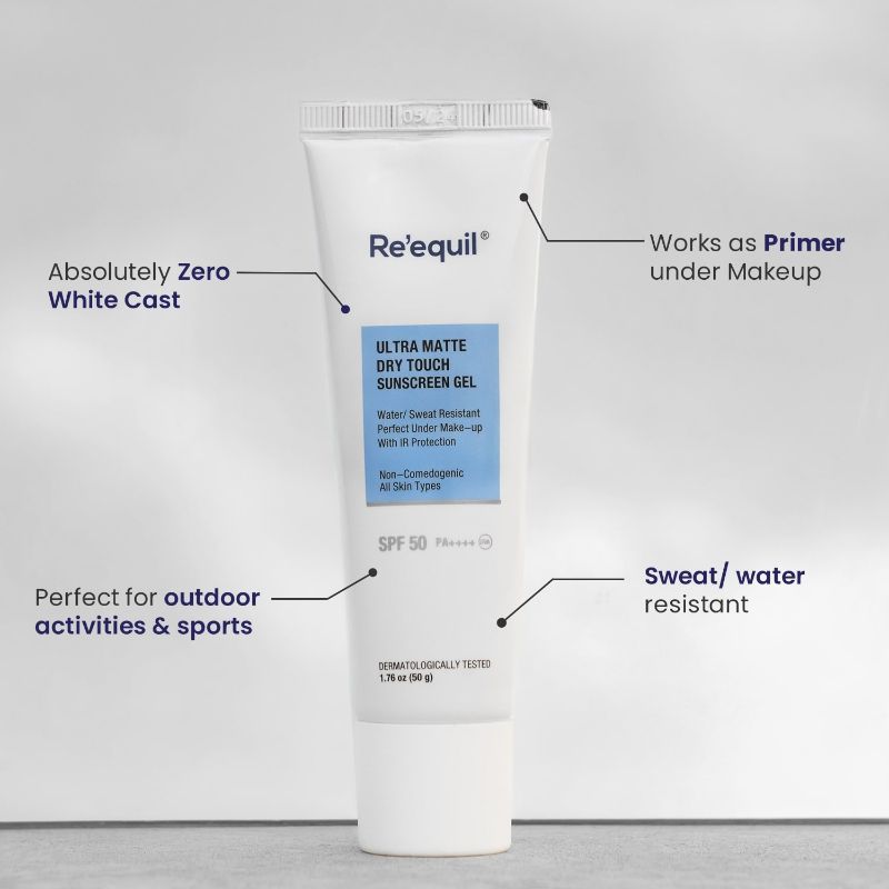 Re'equil Ultra Matte Dry Touch Sunscreen Gel SPF 50: Buy Re'equil Ultra ...