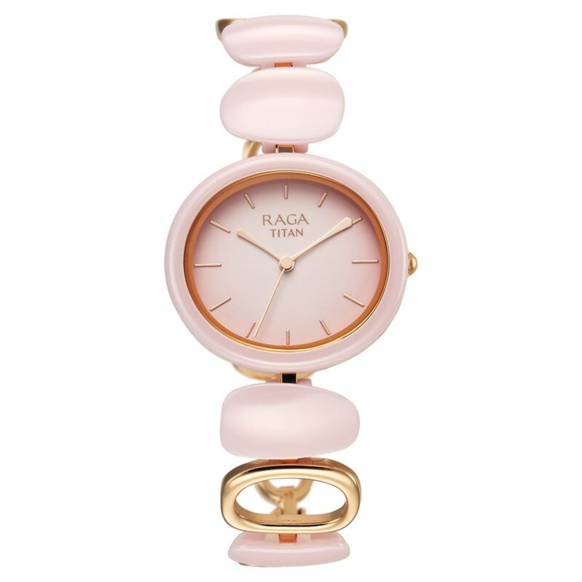 Buy Titan Women Raga Ceramic Upgrades Pink Dial Ceramic Watch ...