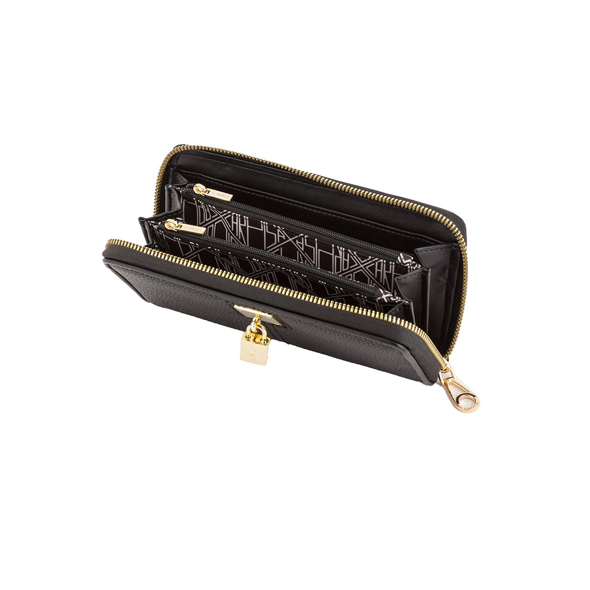 Buy CARPISA Womens Zip Around Textured Wallet Black Online