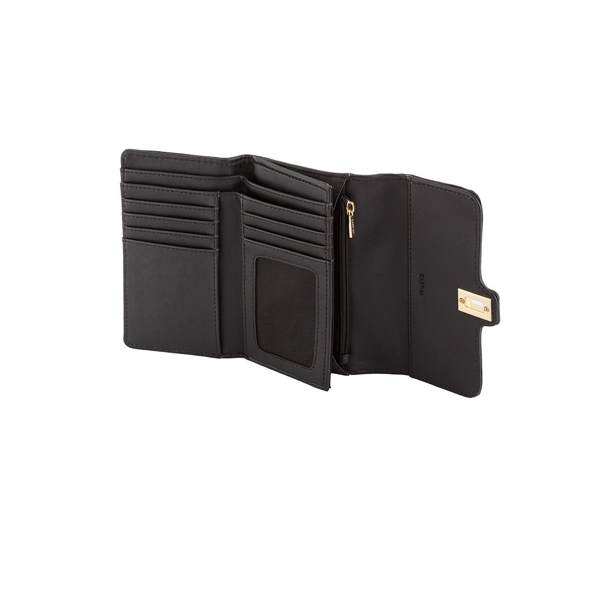 Buy CARPISA Tri-Fold Black Women Wallet Online