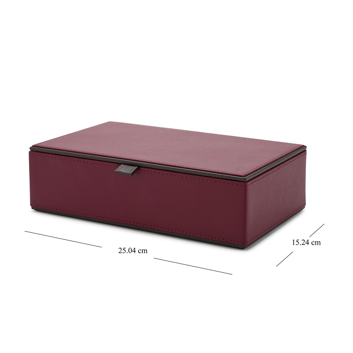 Buy Pure Home + Living Maroon Faux Leather Box with Lid Online