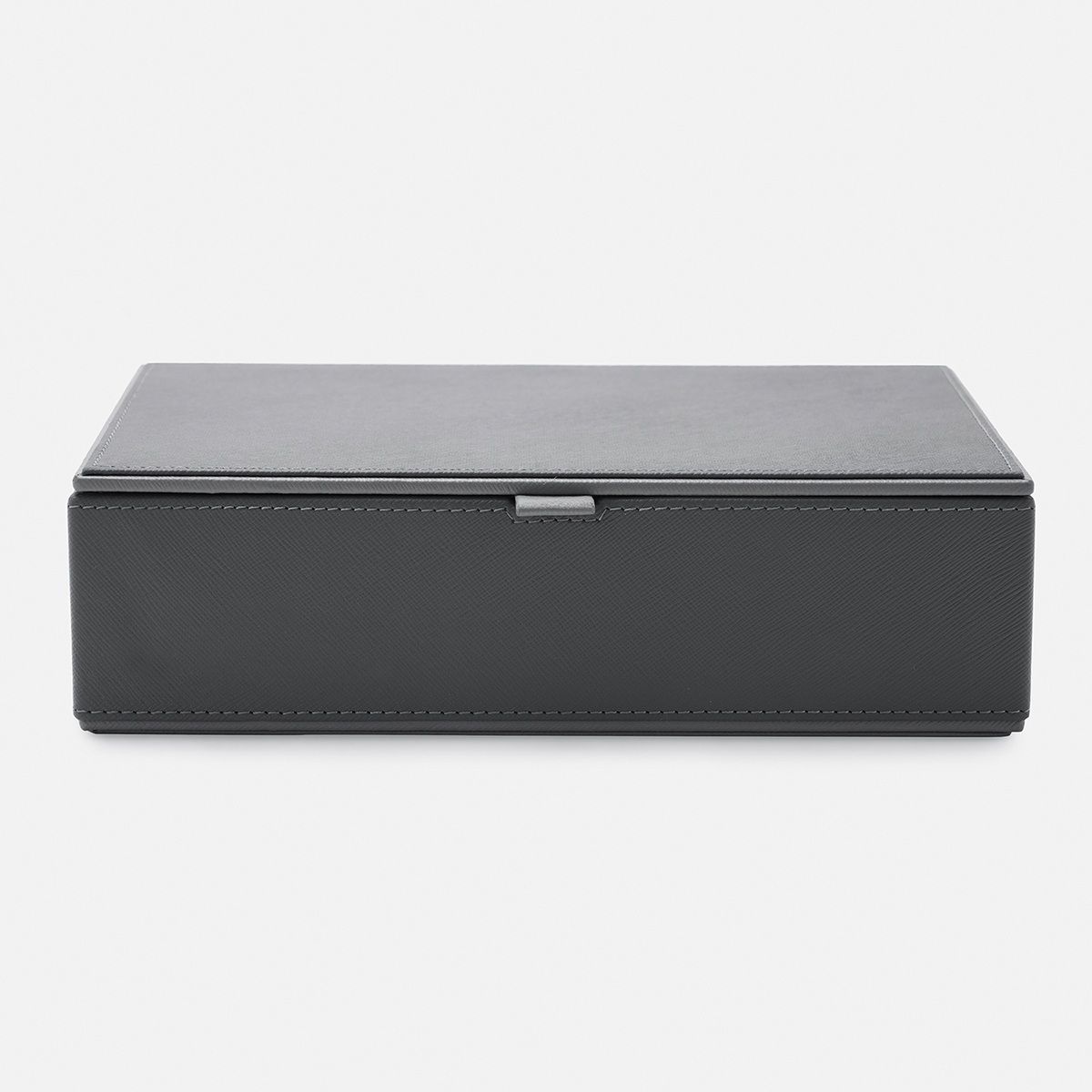 Buy Pure Home + Living Grey Faux Leather Box with Lid Online