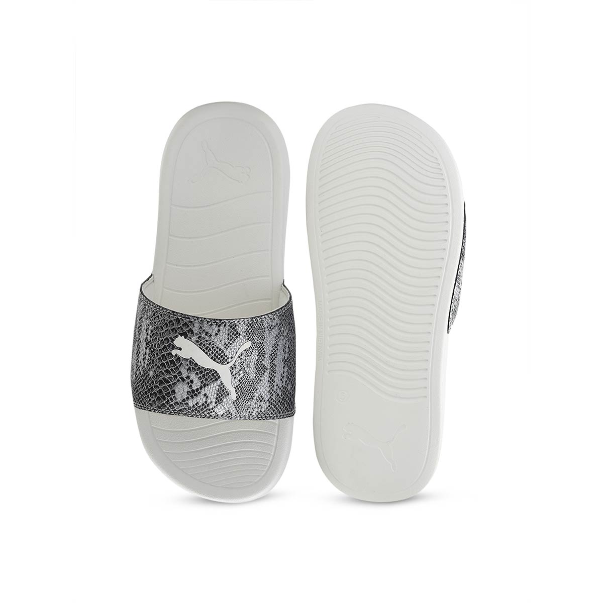 Puma Pop Cat 20 Untamed Women Silver Slides: Buy Puma Pop Cat 20 ...
