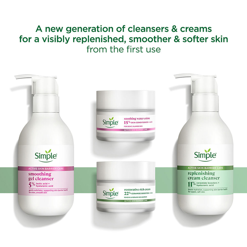 Buy Simple Barrier Care Replenishing Cream Cleanser With 11% Ceramide ...