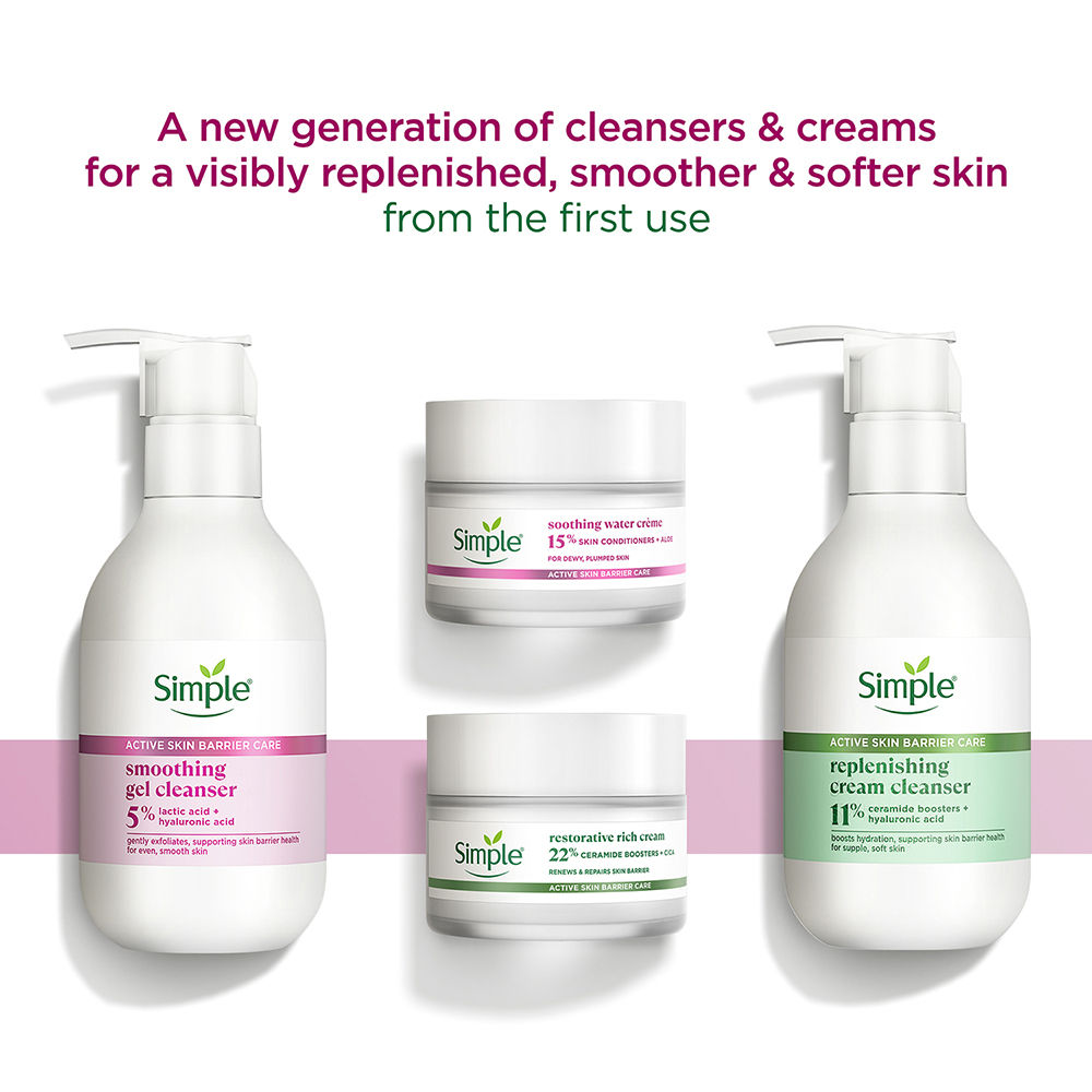 Buy Simple Barrier Care Smoothing Gel Cleanser With 5% Lactic Acid ...