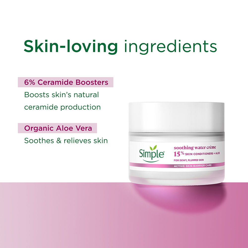 Buy Simple Barrier Care Soothing Water Creme With 6% Ceramide Boosters ...