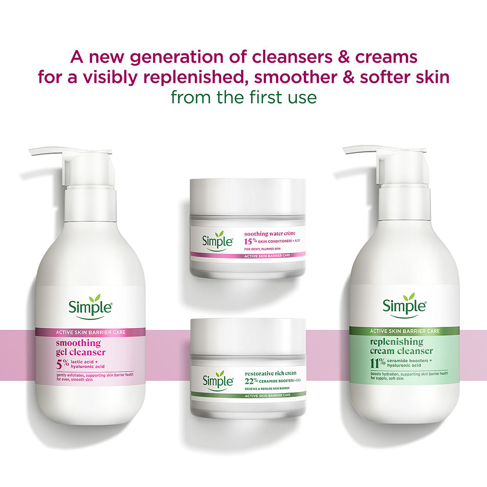 Buy Simple Barrier Care Soothing Water Creme With 6% Ceramide Boosters ...