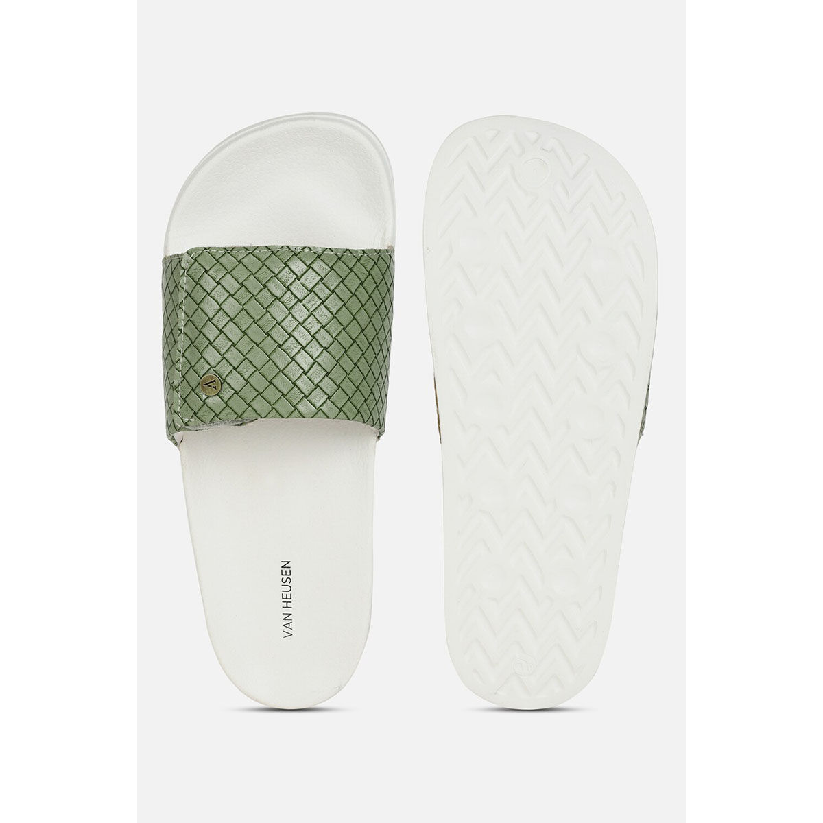 Buy Van Heusen Women Green Sliders Online