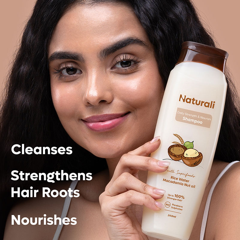 Buy Naturali Strength & Nourish Rice Water & Macadamia Nut Oil Shampoo ...