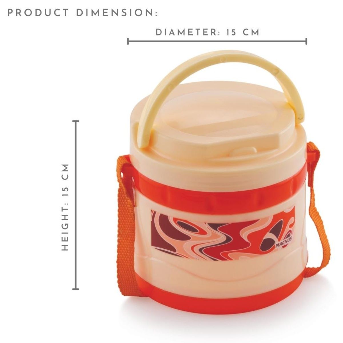 MAGNUS Pride 2 Orange Insulated Office Lunch Box -500 ml: Buy MAGNUS ...