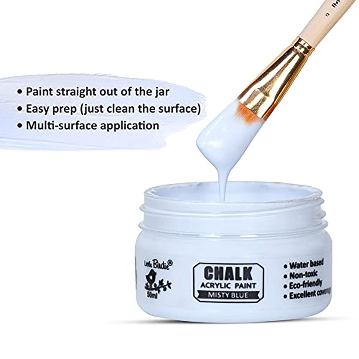Buy Little Birdie Home Decor Chalk Paint Misty Blue 50ml Online