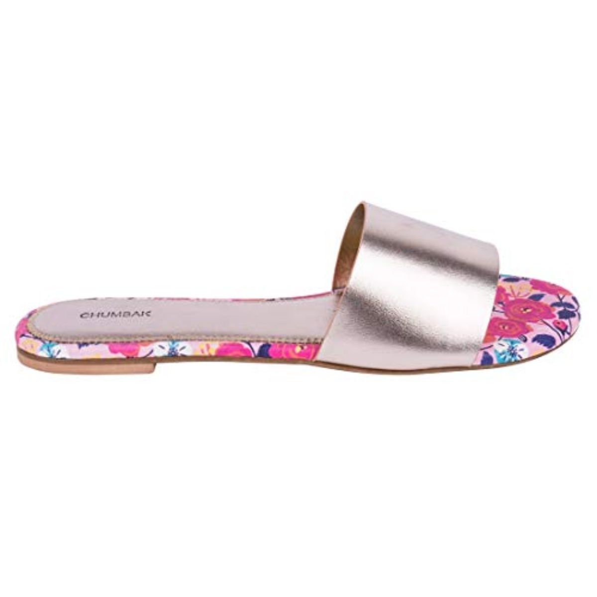 Buy Chumbak Roses Metallic Sliders Online