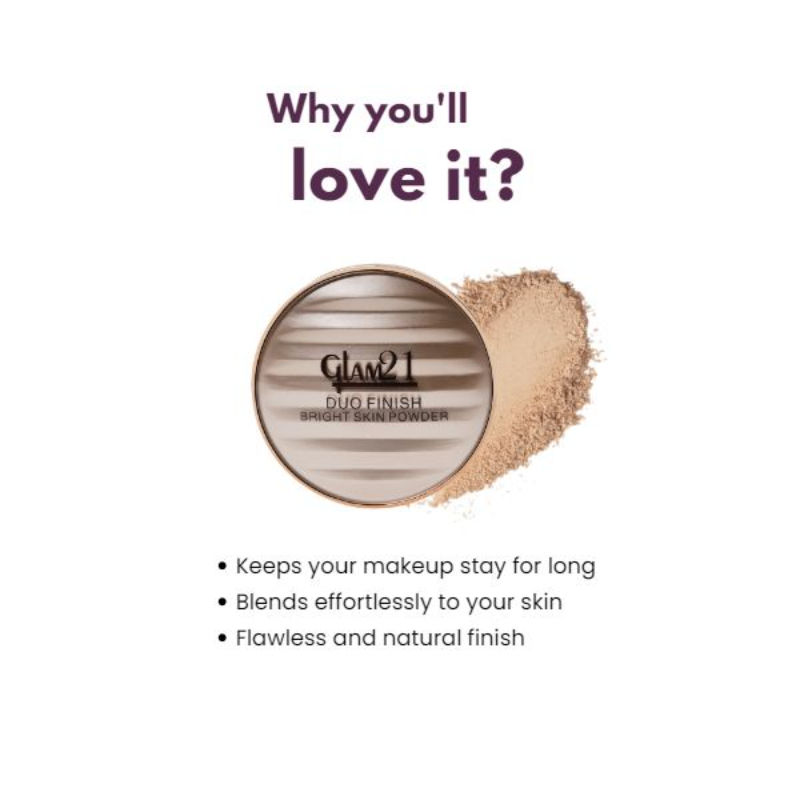 GLAM21 Duo Finish Bright Skin Compact Powder: Buy GLAM21 Duo Finish ...