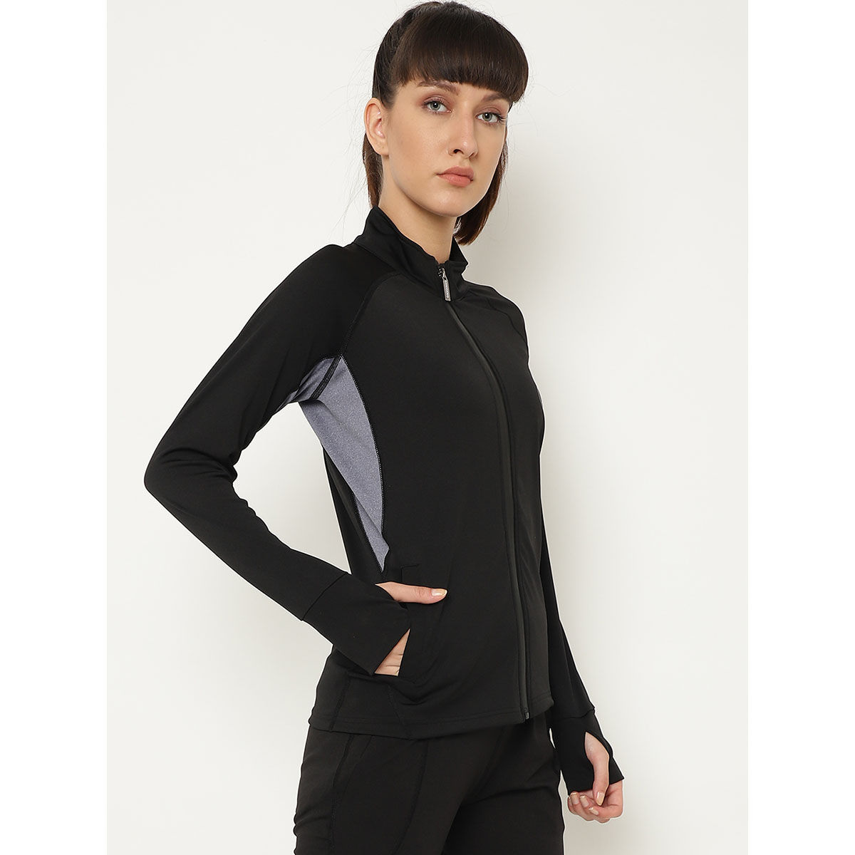CHKOKKO Women Sports Zipper Jacket -black: Buy CHKOKKO Women Sports ...