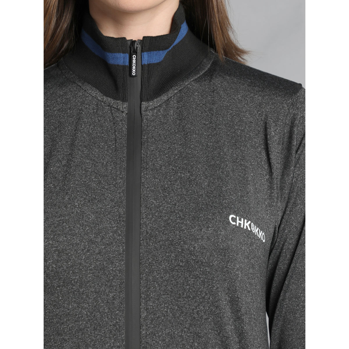 CHKOKKO Women Sports Zipper Jacket -grey: Buy CHKOKKO Women Sports ...