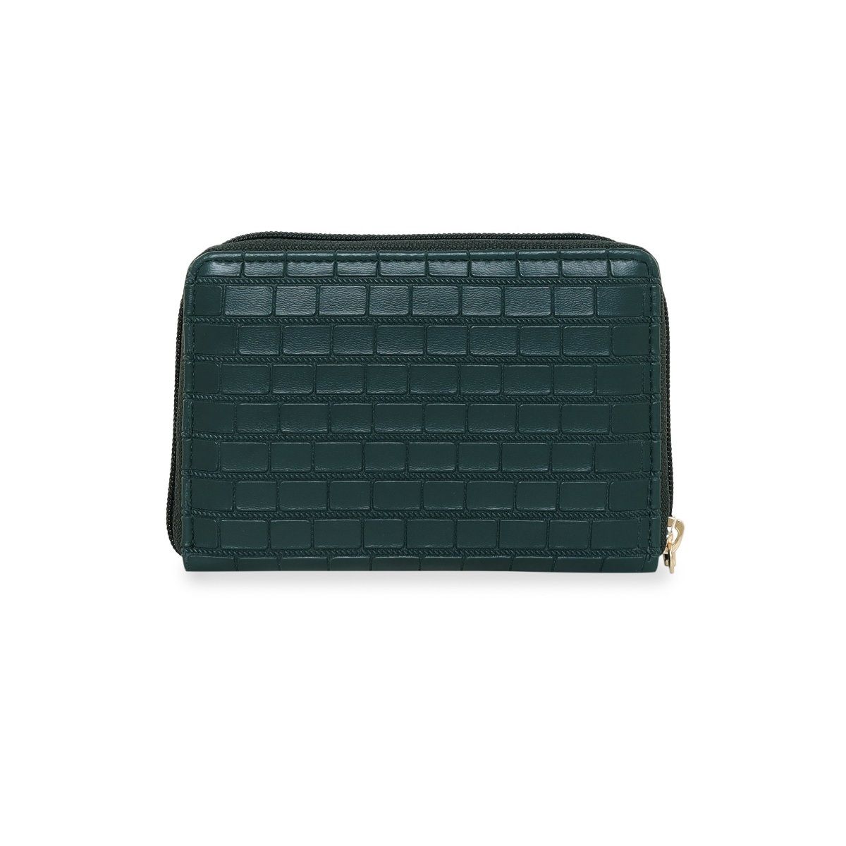 ESBEDA Dark Green Brick Textured Pattern Wallet for Women (S): Buy ...