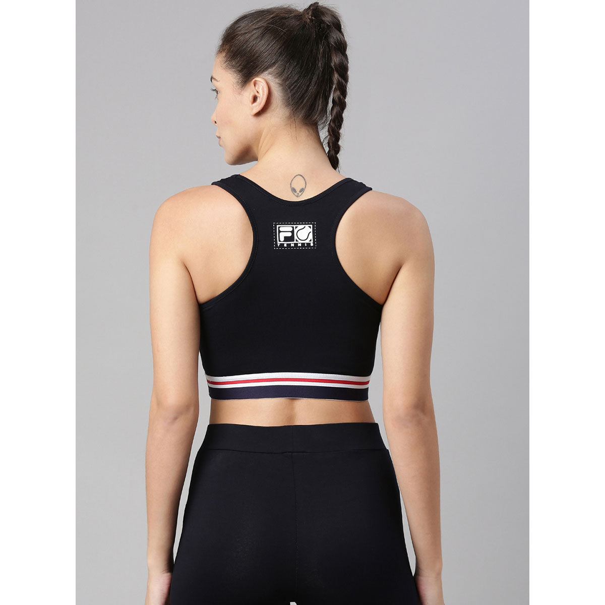 Buy FILA Women Limas Navy Blue Sports Bra Online