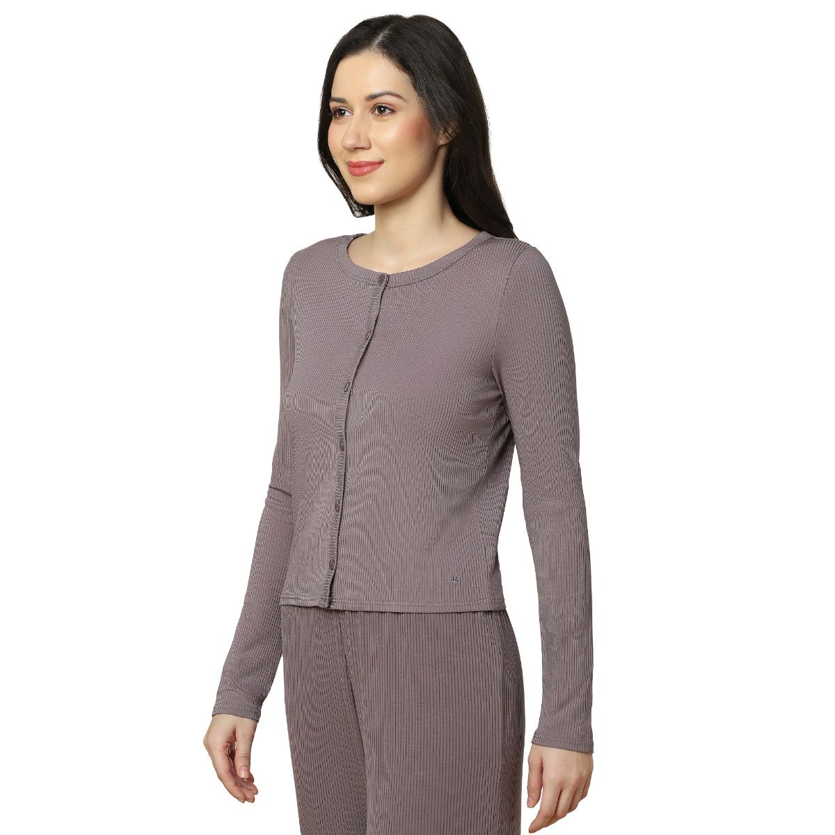 Buy Triumph Natural Spotlight Ribbed Texture Full Sleeves Cardigan ...