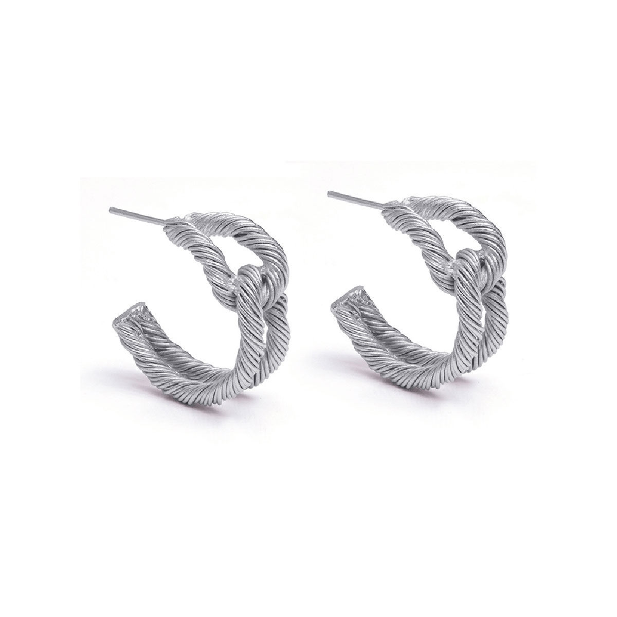 Buy Ethnic Andaz Silver Threaded Circular Hoops Online