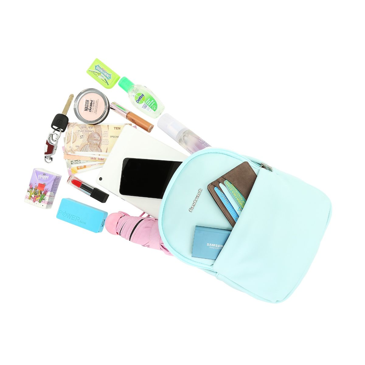 Buy Fastrack Powder Blue Backpack Online