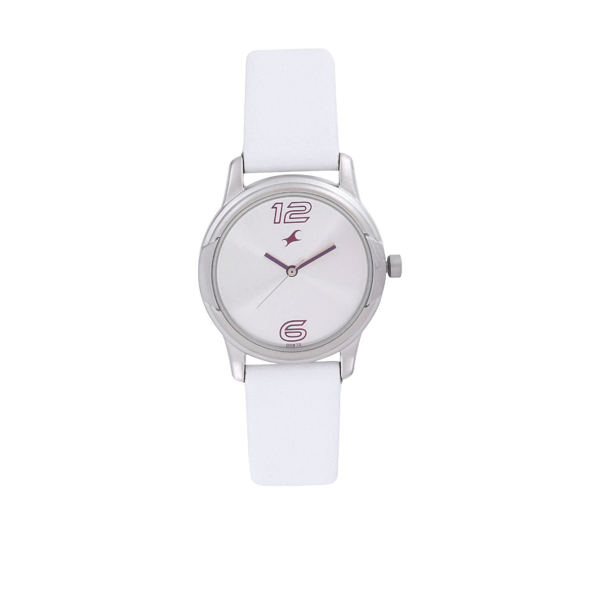 Buy Fastrack Silver Dial White Leather Strap Watch Online