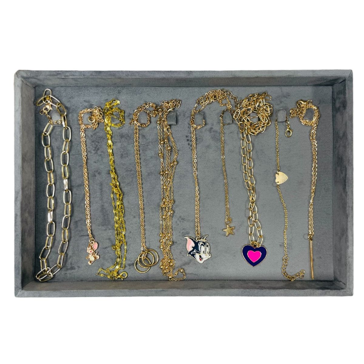 Buy La Trove Luxury Velvet Chains & Necklace Organiser Jewellery Tray ...