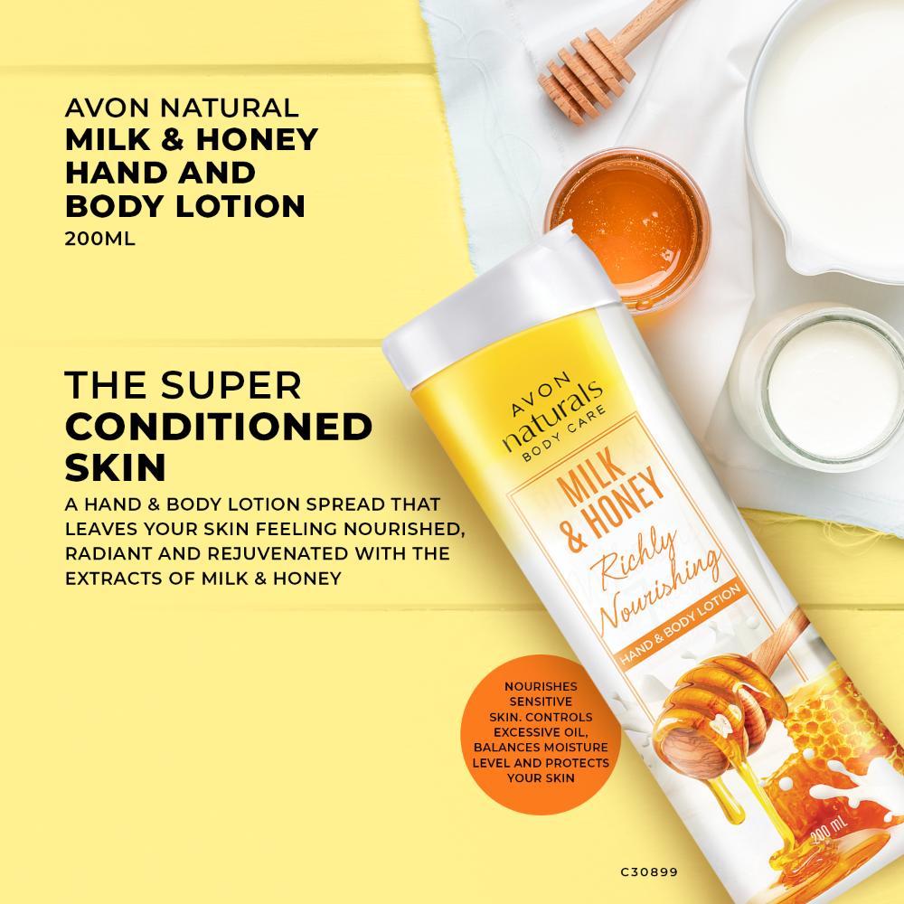 Buy Avon Natural Milk & Honey Hand & Body Lotion Online